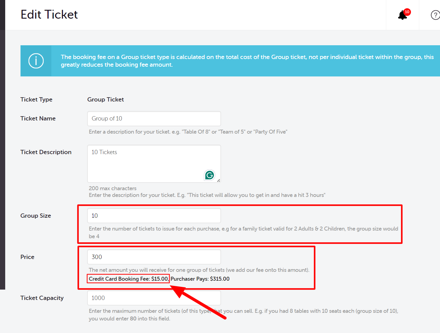 Special rates and discounts for group ticket purchases