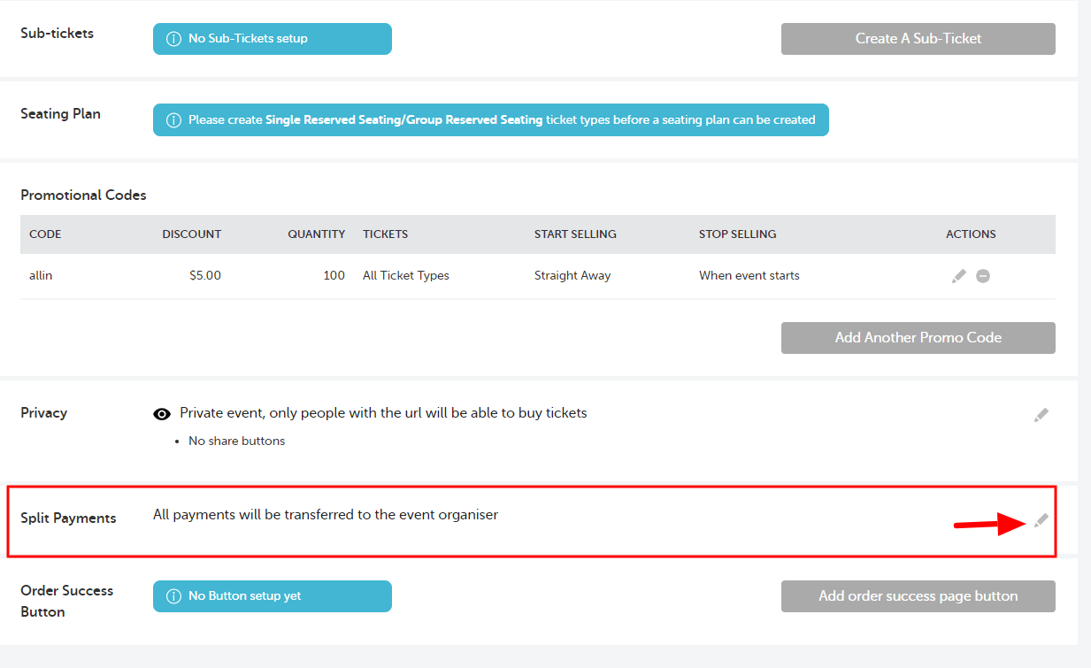 Splitting Event Payments Between Two Bank Accounts